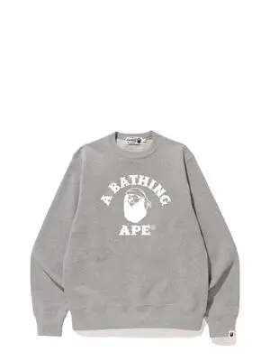 A BATHING APE College Pirate Crewneck Sweatshirt - Grey