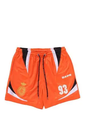 A BATHING APE Relaxed Fit Soccer Shorts - Orange