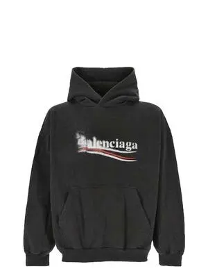 Balenciaga Logo Hoodie - Black
