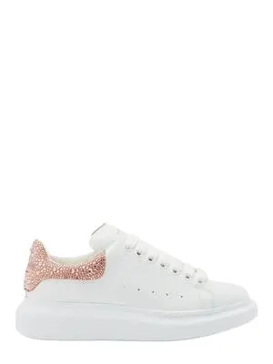 Alexander McQueen Oversized Rhinestone Sneakers - White/light Pink