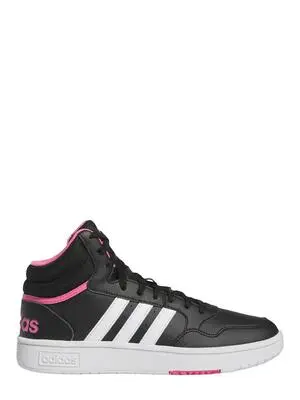Adidas Hoops 3.0 Mid Sneakers - Core Black/cloud White/pink Fusion
