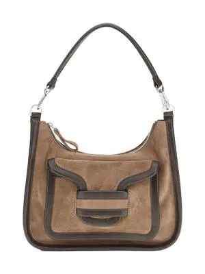 Pierre Hardy Suede Shoulder Bag - Brown