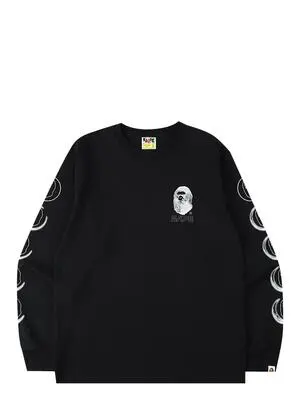 A BATHING APE Ape Head Moon Long-sleeve Tee - Black