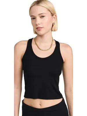 Splits59 Ashby Rib Crop Top - Black
