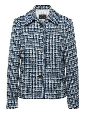 Etro Cotton-blend Tweed Jacket - Multicoloured