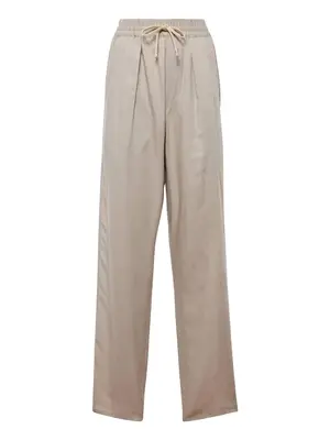 MARANT ETOILE Cotton Straight-leg Trousers - White
