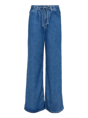 FRAME High-rise Wide-leg Jeans - Blue