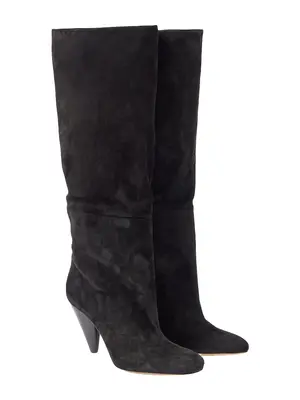 Proenza Schouler Cone 90 Suede Boots - Black
