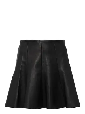 Stouls Mila Leather Mini Skirt - Black