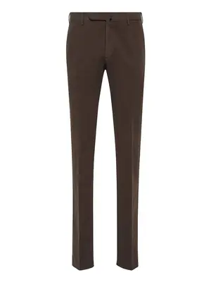 SLOWEAR Incotex Slim-fit Cotton Trousers - Brown