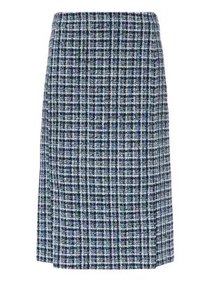 Etro High-rise Tweed Midi Skirt - Multicoloured