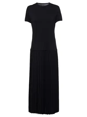 MAISON MARGIELA Pleated Midi Dress - Black