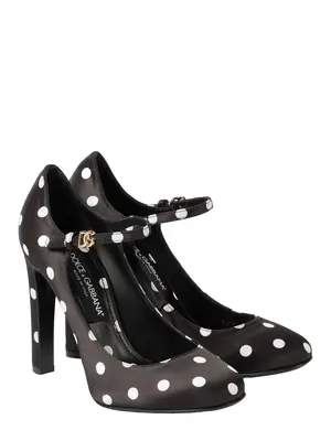 Dolce & Gabbana Sharon Polka-dot Mary Jane Pumps - Black