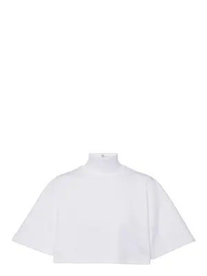 Alaïa Cotton Turtleneck Top - White