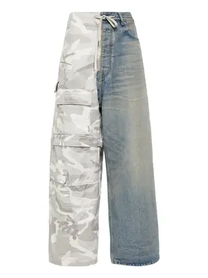 Balenciaga Cotton Ripstop And Denim Cargo Pants - Multicoloured