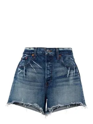 RE/DONE High-rise Denim Shorts - Blue