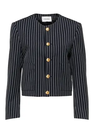 FRAME Pinstripe Jacket - Blue