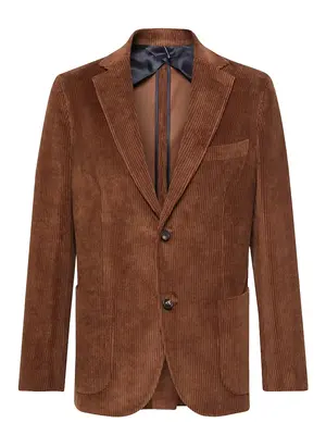 SLOWEAR Incotex Cotton Corduroy Blazer - Brown
