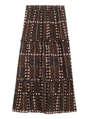 MARANT ETOILE Diya Tapestry Pattern Skirt - Black
