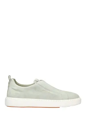 Santoni Santoni Clean Icon Suede Slip-On Sneakers Green