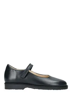 PAPOUELLI Leather Emilia Mary Janes - Navy