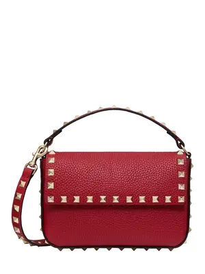 Valentino Garavani Valentino Garavani Leather Rockstud Mini Bag Red