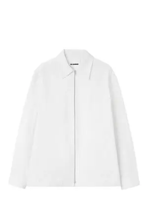 JIL SANDER Zip-up Cotton Shirt - White