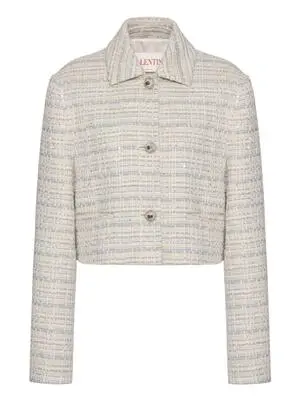 Valentino Garavani Tweed Jacket - Neutrals