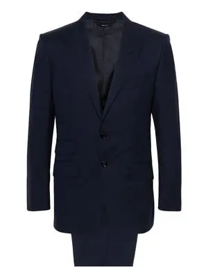 TOM FORD Single-breasted Wool Suit - Blue