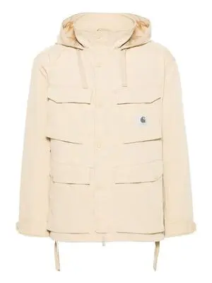 Carhartt Work In Progress Logo-patch Hooded Jacket - Neutrals