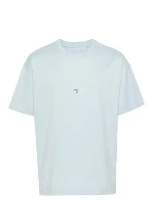 Givenchy 4g-embroidered Cotton T-shirt - Blue