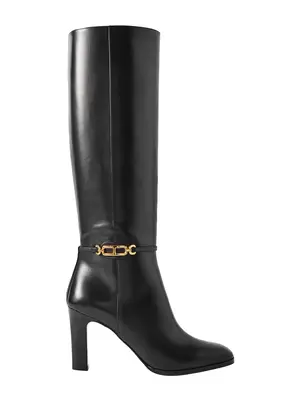 TOM FORD Embellished Leather Boots - Black
