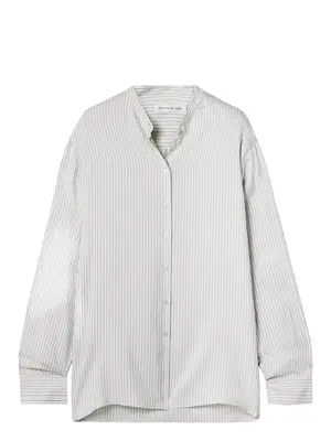 Veronica De Piante Daisy Pinstriped Shirt - Blue