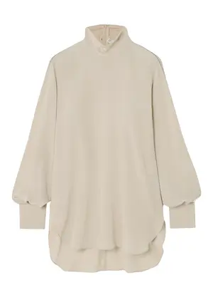 Brunello Cucinelli Embellished Silk Blouse - Neutrals