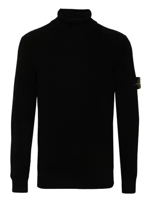 Stone Island Compass-badge Wool Jumper - Black