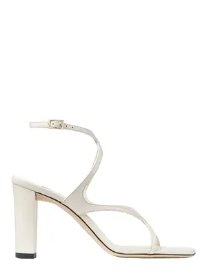 JIMMY CHOO Azie 85mm Leather Sandals - White