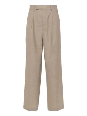 Auralee Tailored Straight Trousers - Neutrals