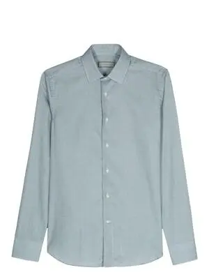 Canali Check-print Cotton Shirt - Green