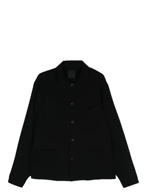 Givenchy Classic-collar Wool Shirt - Black