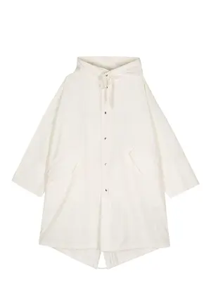 JIL SANDER Logo-print Hooded Coat - White