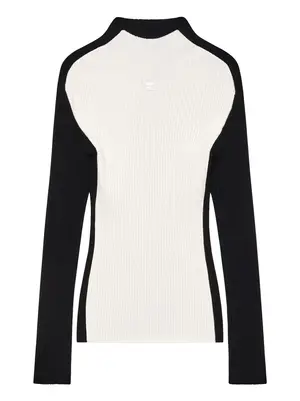 COURREGES Logo-embroidered Jumper - Black