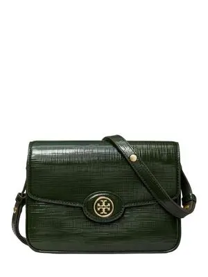 Tory Burch Robinson Leather Shoulder Bag - Green