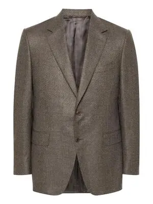 CANALI Single-breasted Wool Blazer