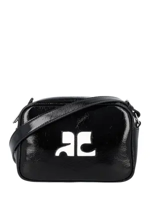 COURREGES Reedition Naplack Leather Mini Bag - Black