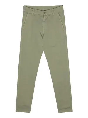 Aspesi Slub-texture Trousers - Green