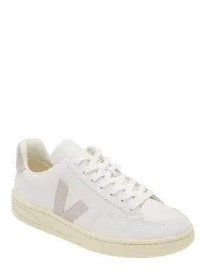 VEJA V-12 Leather Sneakers - White/light Grey