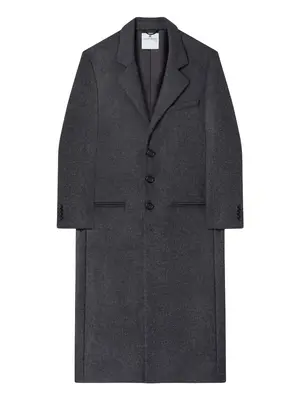 COURREGES Notched-lapel Single-breasted Coat - Grey