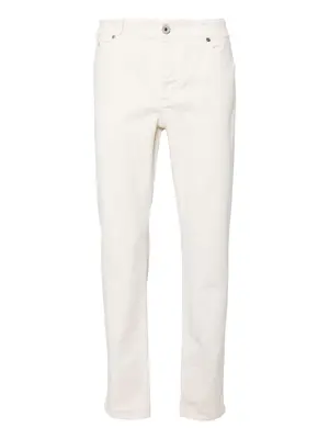 Brunello Cucinelli Slim-fit Mid-rise Jeans - White