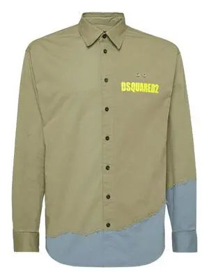 DSQUARED2 Logo-print Colour-block Shirt