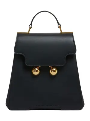 Marni Trunkaroo Leather Backpack - Black
